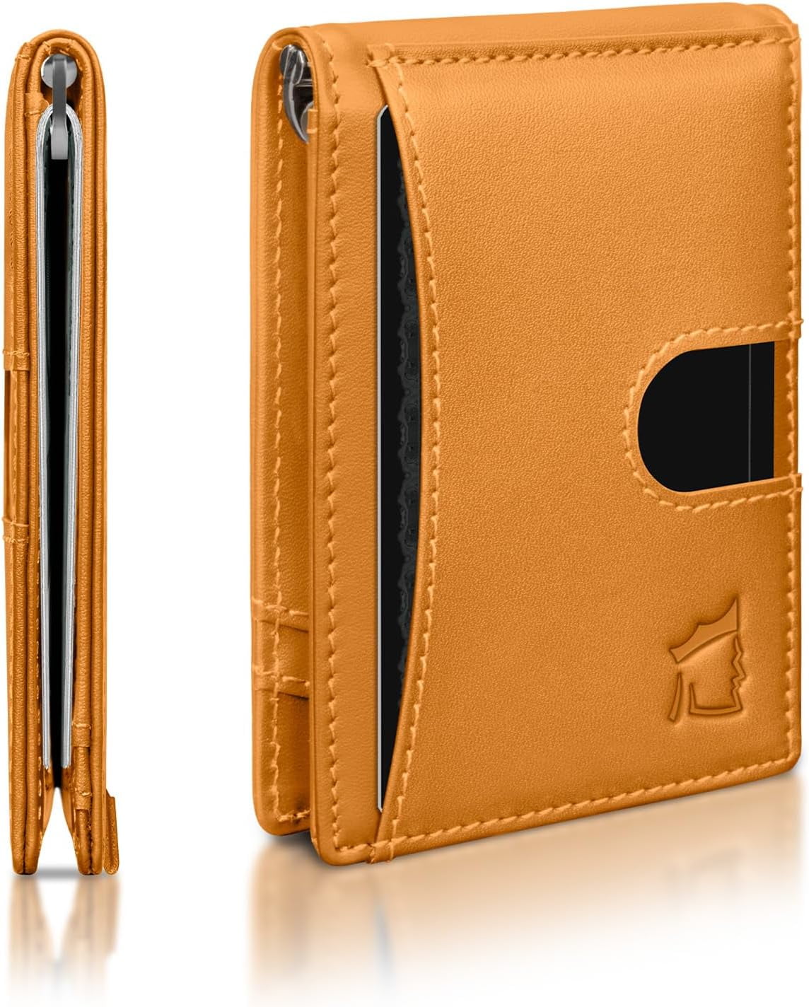 Clip Slim Leather Wallet for Men with Blocking & Clip - Minimalist ...