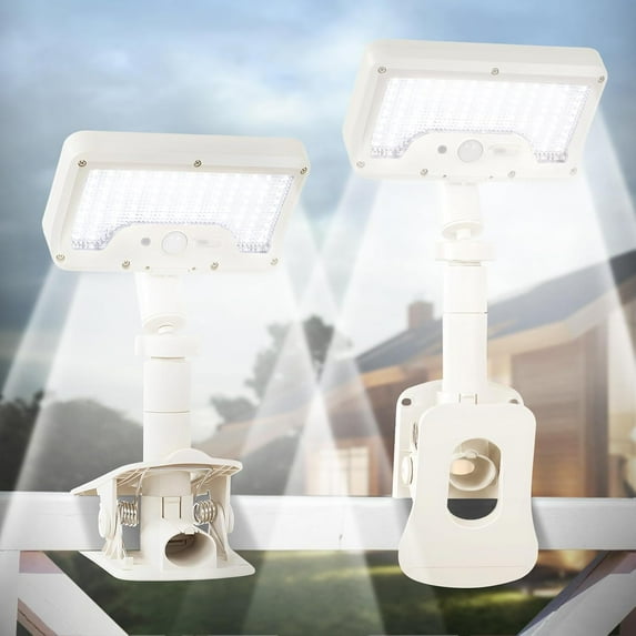 Clip On Solar Lights Outdoor with Motion Sensor, 360°Rotatable ...