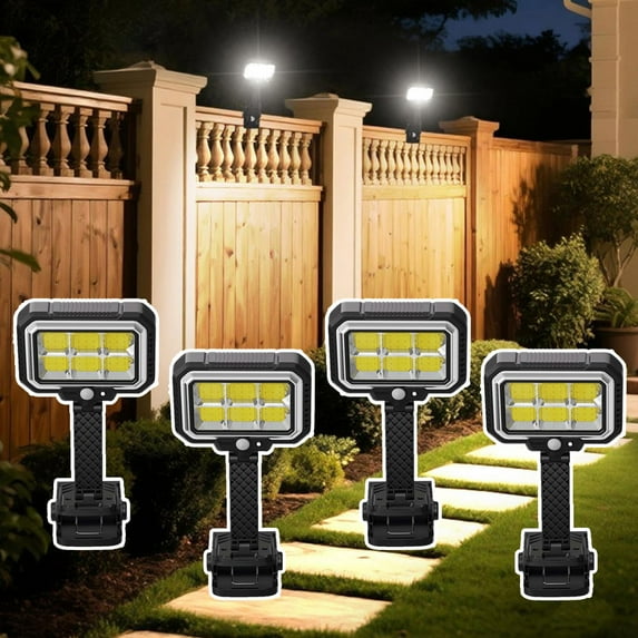 Clip On Solar Lights Outdoor with Motion Sensor, 360°Rotatable ...