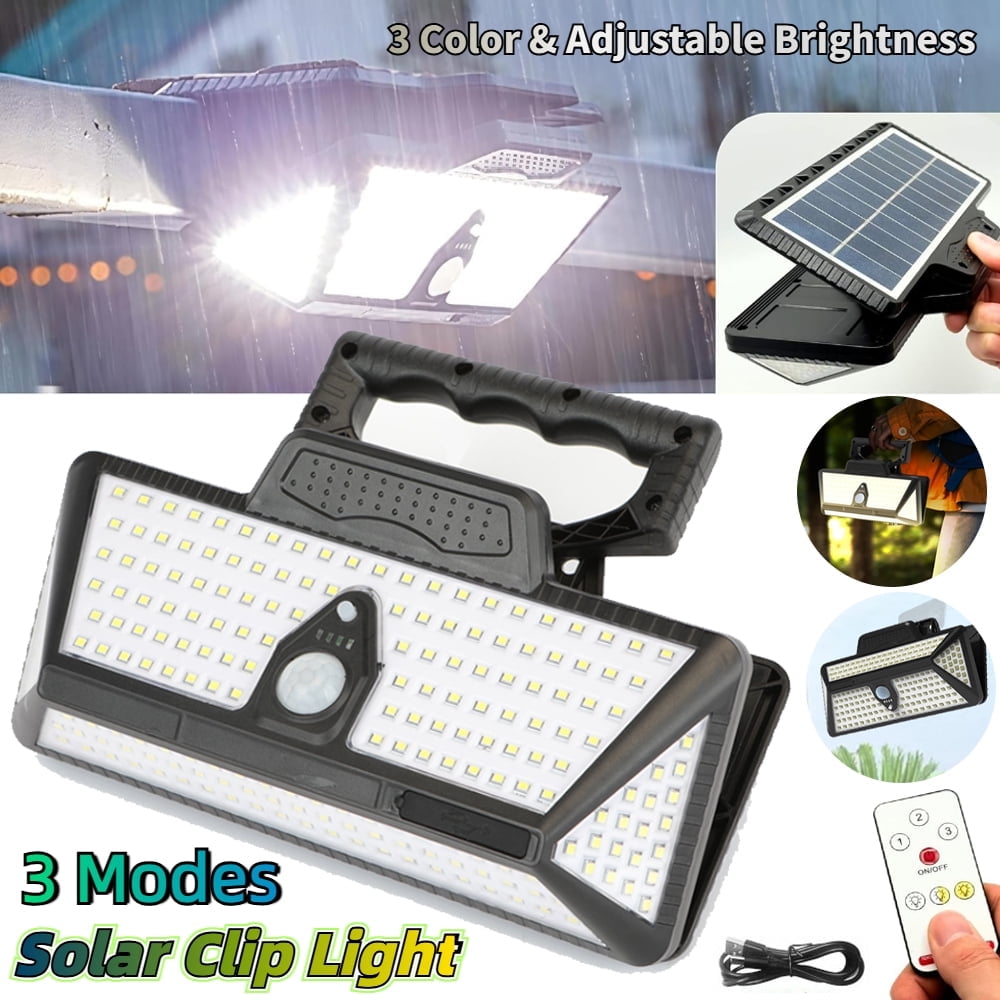 Clip On Solar Motion Lights Outdoor Waterproof with 70 LEDs, 3 Color ...