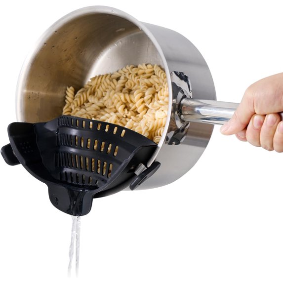 Clip Strainer for Pots and Pans - , , Noodle, Meat, Fruits, Vegetables ...