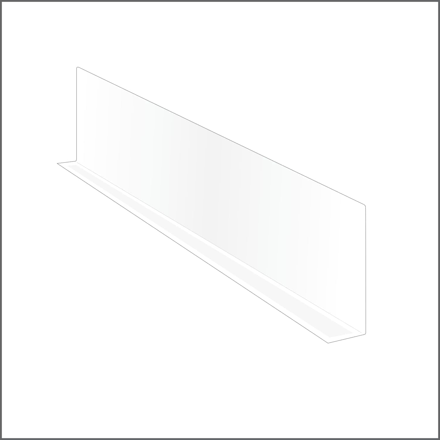 Clip Strip Shelf Dividers 50 Pack Clear PVC 3" x 9-9/16" Adhesive SD ...