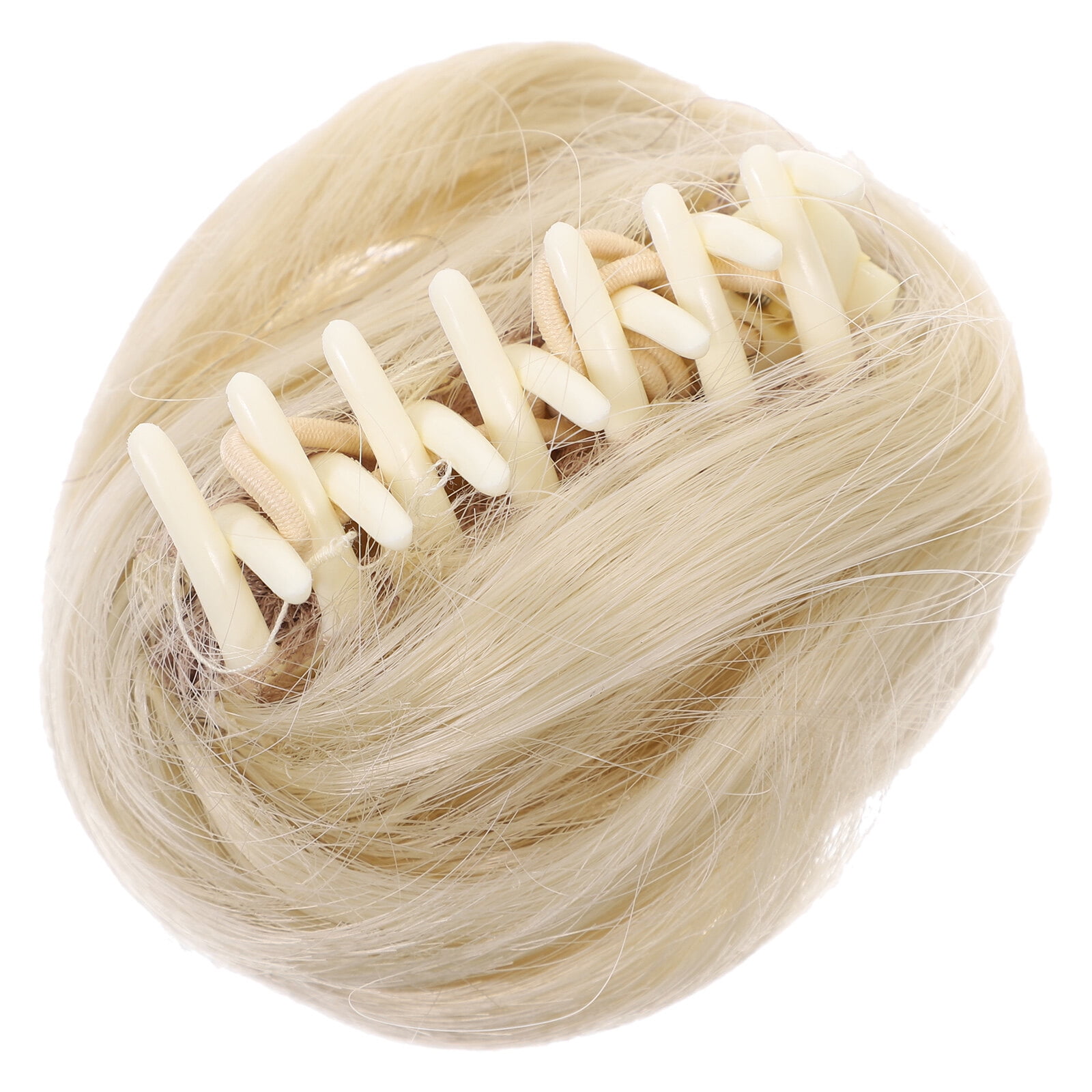 Clip Wig Curly Human Hair Wig Hair Bun Hair Claw Updo Hairpiece Clip in ...