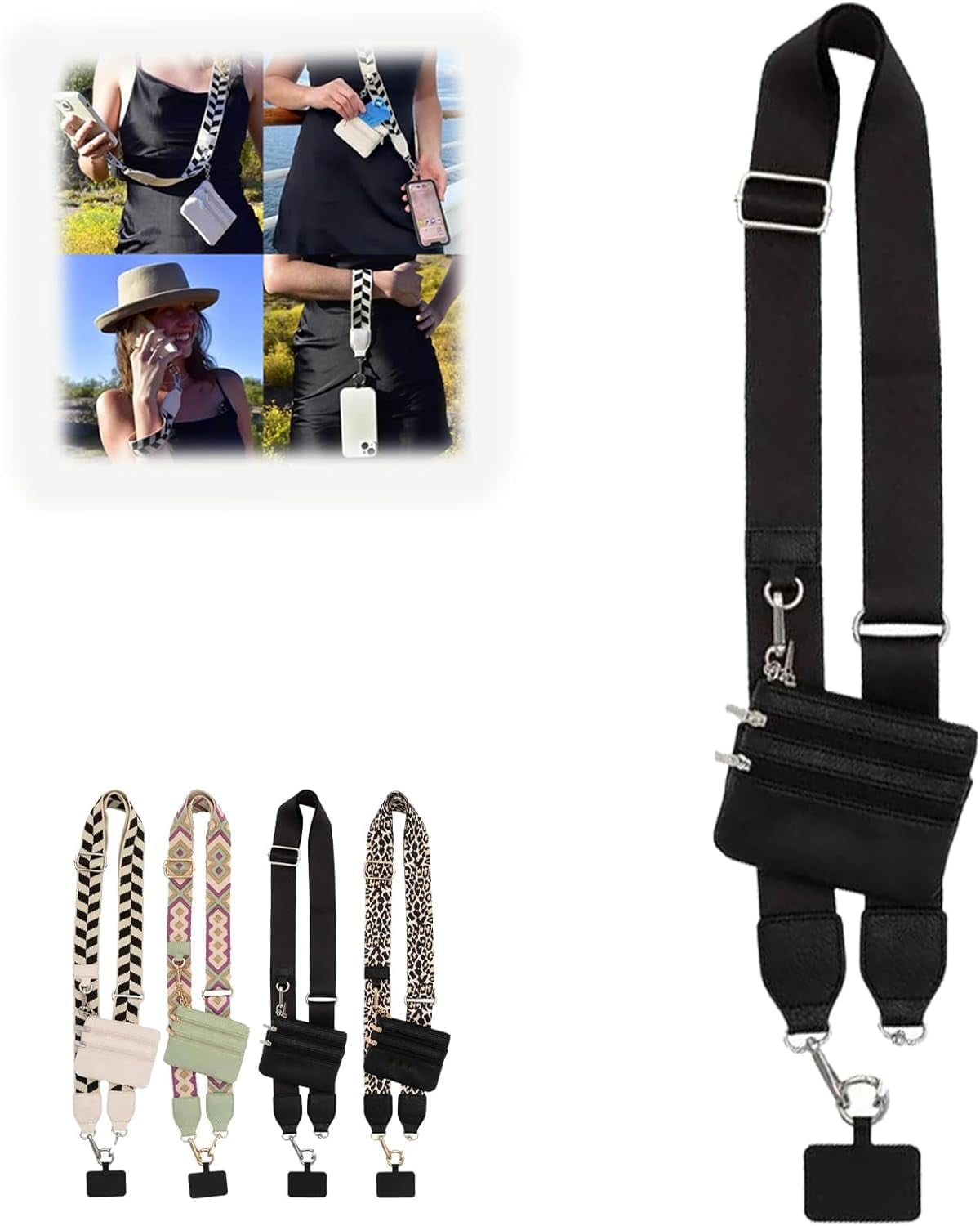 EclatChic Clip and Go Strap for Phone with Wallet Crossbody, Multicolor ...
