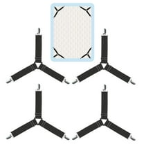 EVRI Adjustable Bed Sheet Straps with Metal Clamp Corners, 4 Pack ...