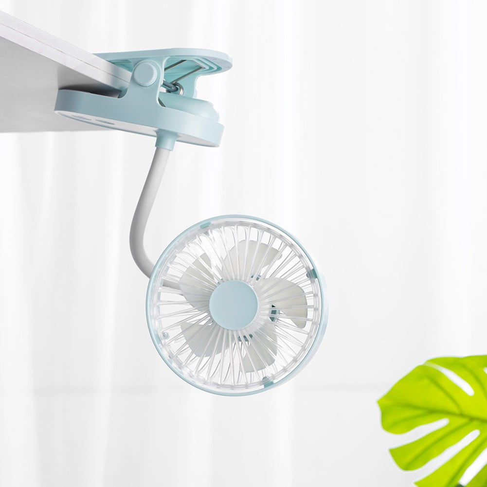 Clip fan rechargeable multi-angle mini silent baby stroller clip USB ...