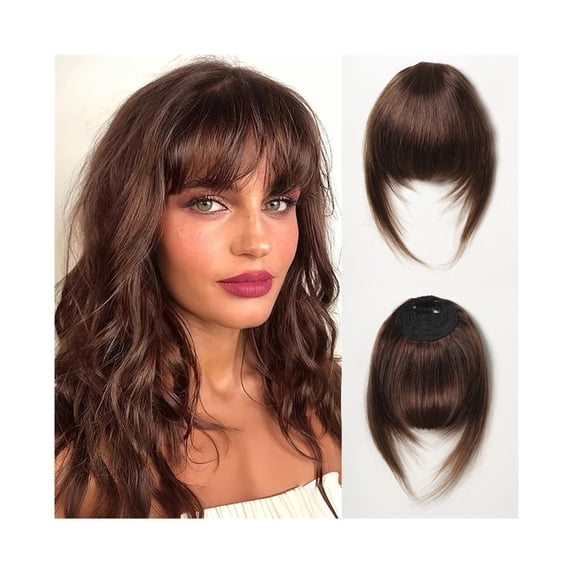 Clip in Bangs 100% Human Hair Extensions Blonde Bangs French Thick ...
