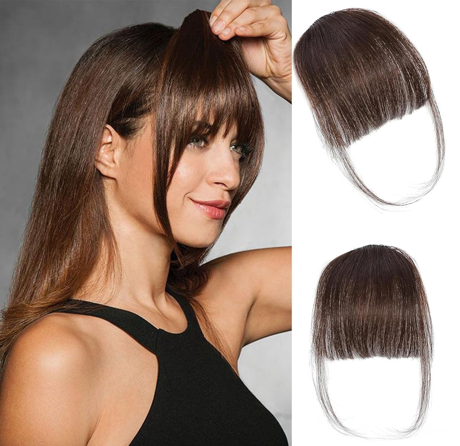 Customer reviews for Clip in Bangs 100% Real Human Hair Extensions Clip ...