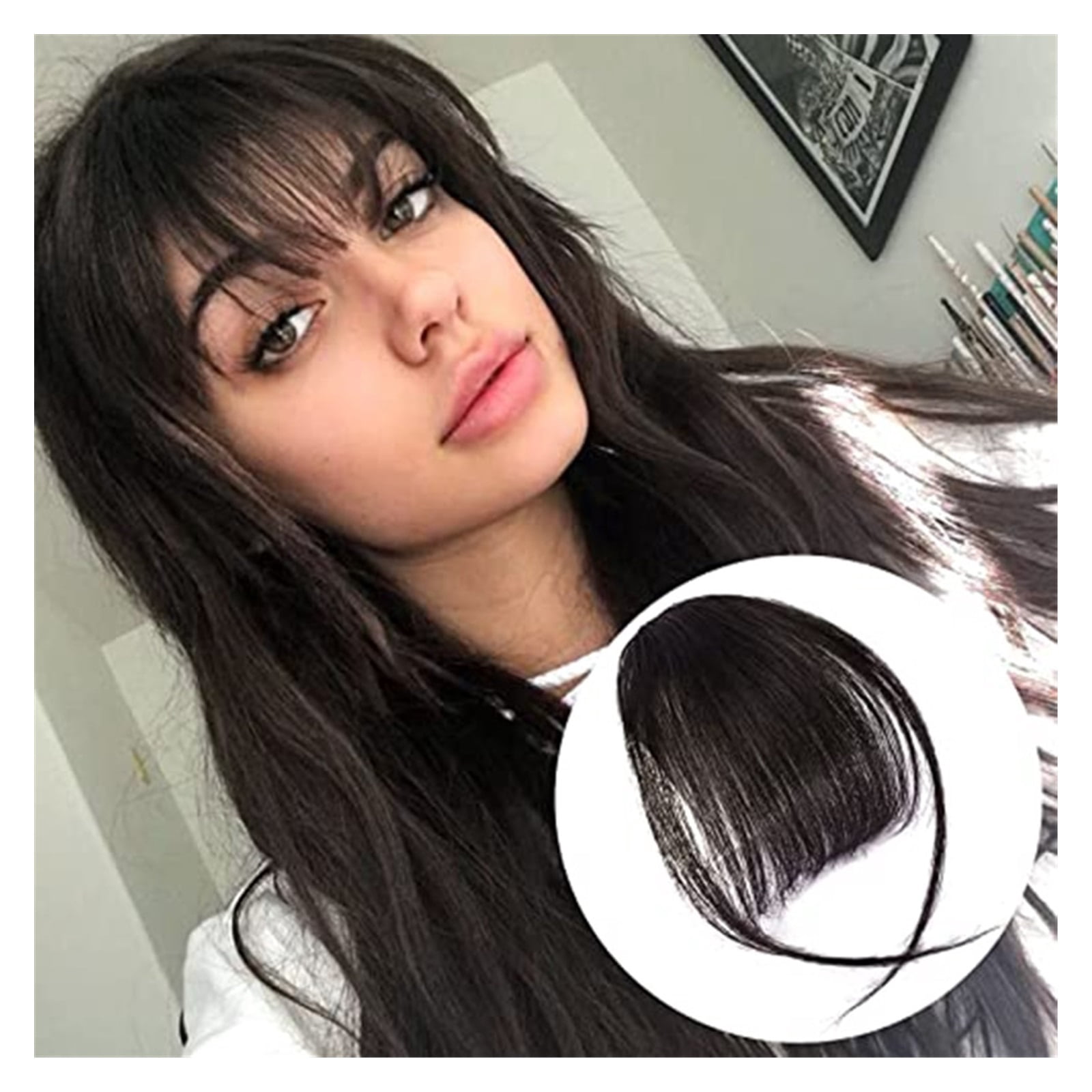 Clip in Bangs Extensions Wispy Bangs Fringe Hairpieces for Women Clip ...