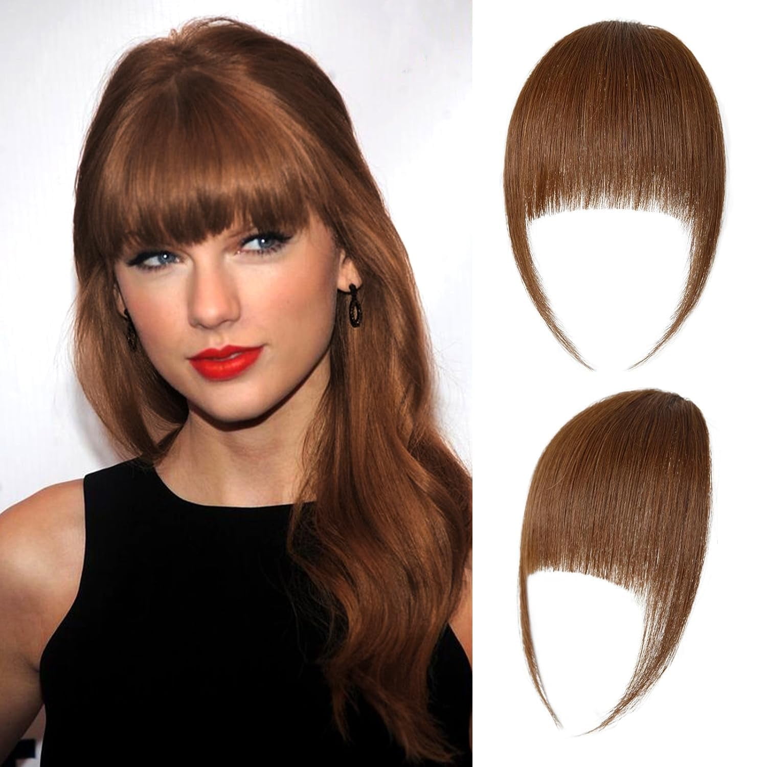 Clip in Bangs Hair Bangs Blonde Clip on Air Bangs Strawberry Blonde ...