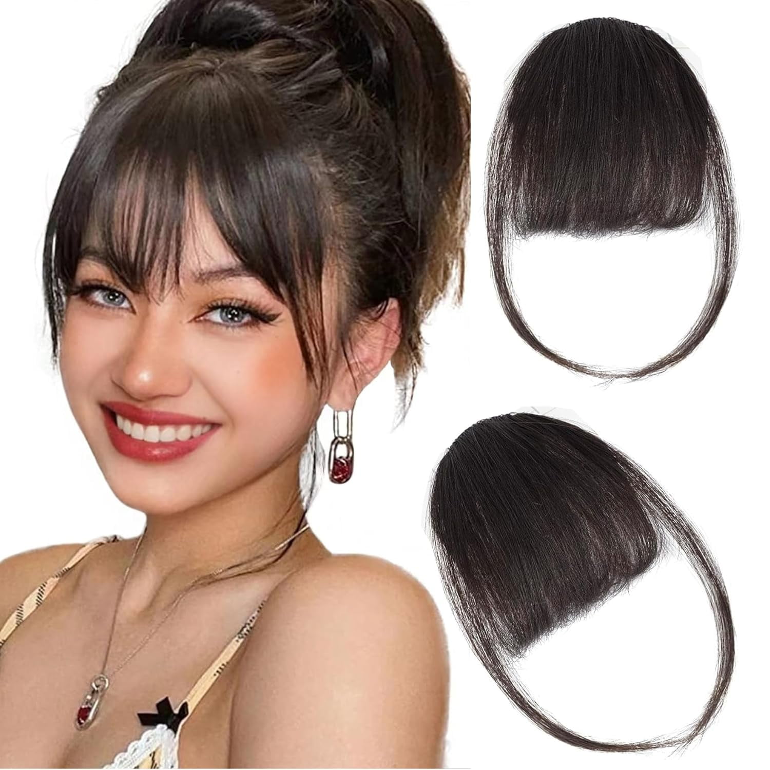 Clip in Bangs –Transform Your Look with Clip on Bangs Hair Clip – 100% ...