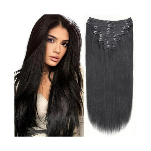 Clip in Hair Extensions Brazilian Remy Human Hair Extensions for Women ...