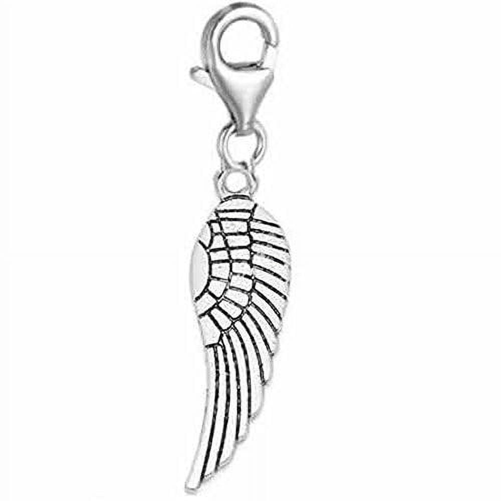 Clip on Angel Wing Charm Dangle Pendant for European Clip on Charm ...