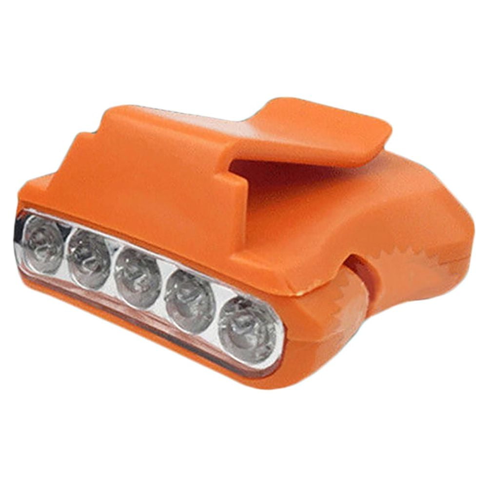 Clip-on Cap Lamp, 5LED Headlamp Cap Light Fishing Camping Clip-on ...