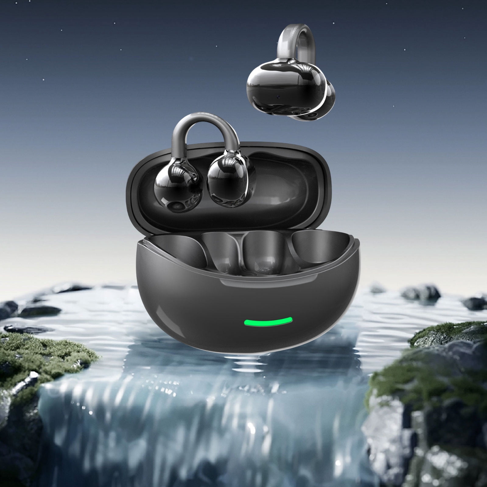 Clip-on Earbuds,Open Ear Earbuds Wireless Bluetooth 5.4, Lightweight ...