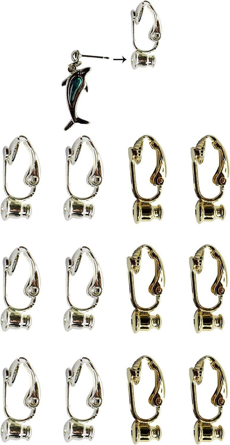 Clip-on Earring Converter. 12 Pair! Turn Any Post or Stud Earring Into ...