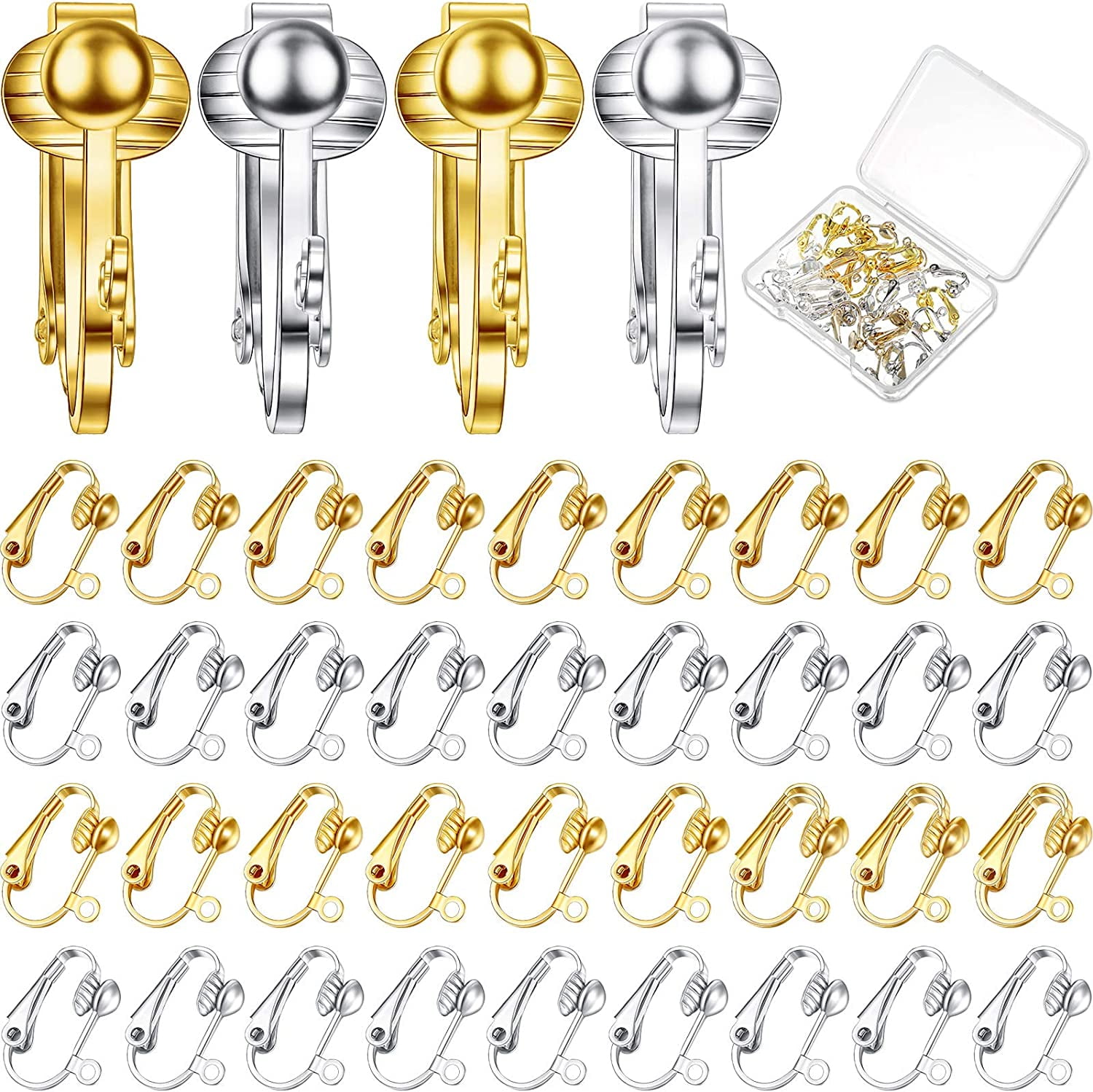 Clip-on Earring Converter with Easy Open Loop Earring Clip Backs ...