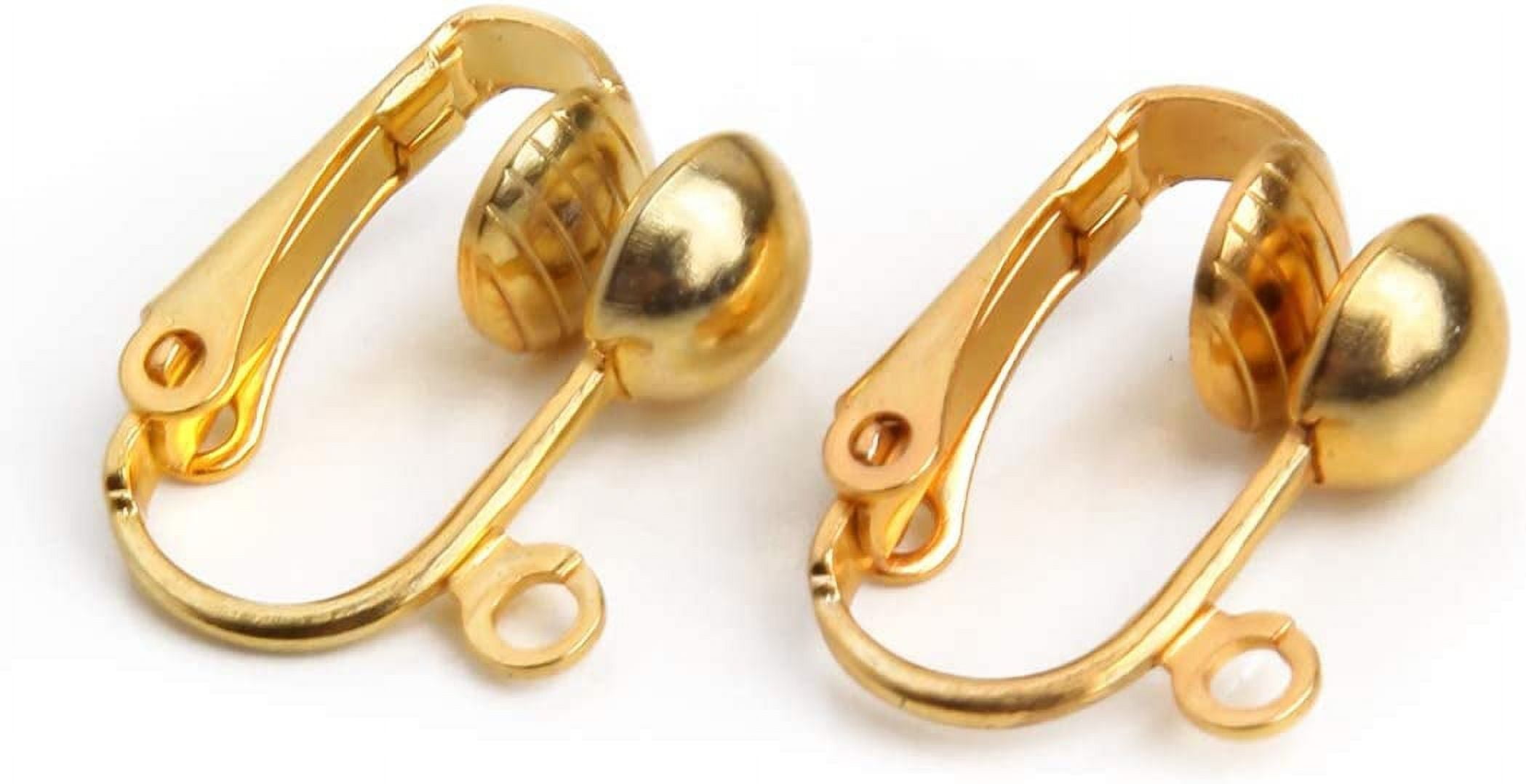 Clip on Earring Converters | Gold Fish Hook Wire to Clip | 1 Pair ...