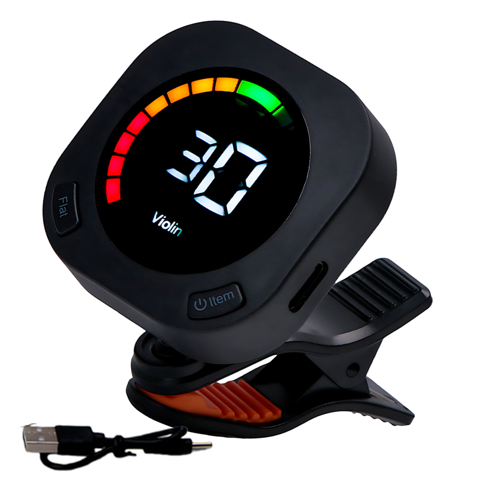 Clip on Guitar Tuner 360 Degree Rotating Digital Electronic Tuner ...