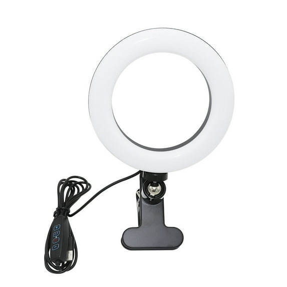 Clip-on LED Ring Light 8-inch Live Streaming Fill Light Desktop Selfie ...