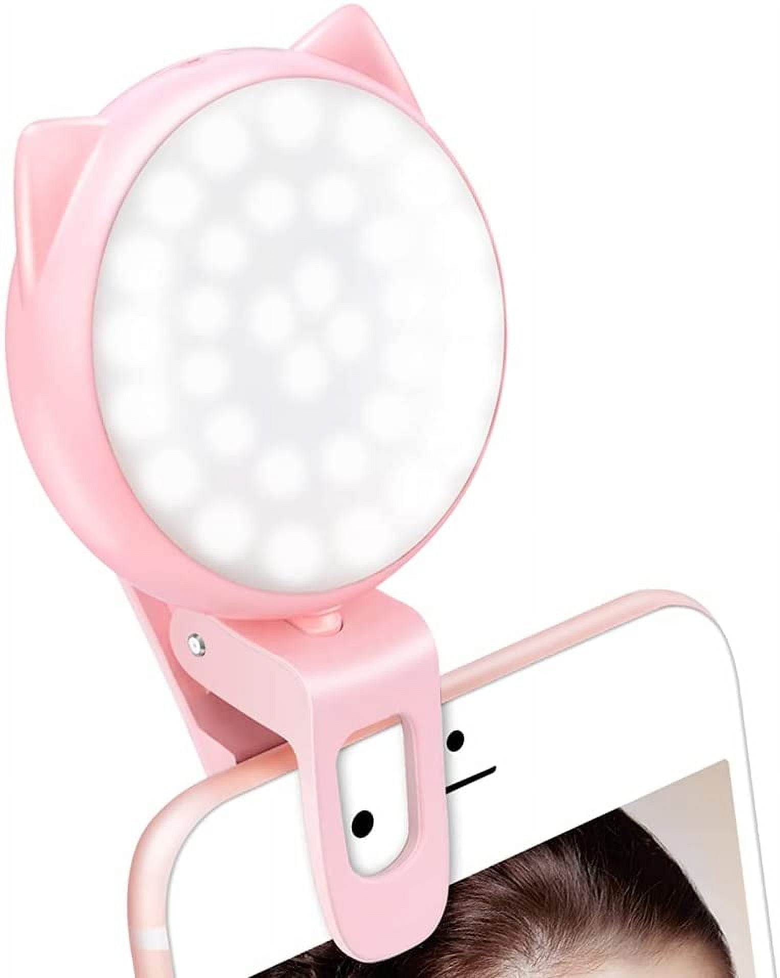 Clip on Ring Light, Rechargeable LED Selfie Ring Light for Phone ...