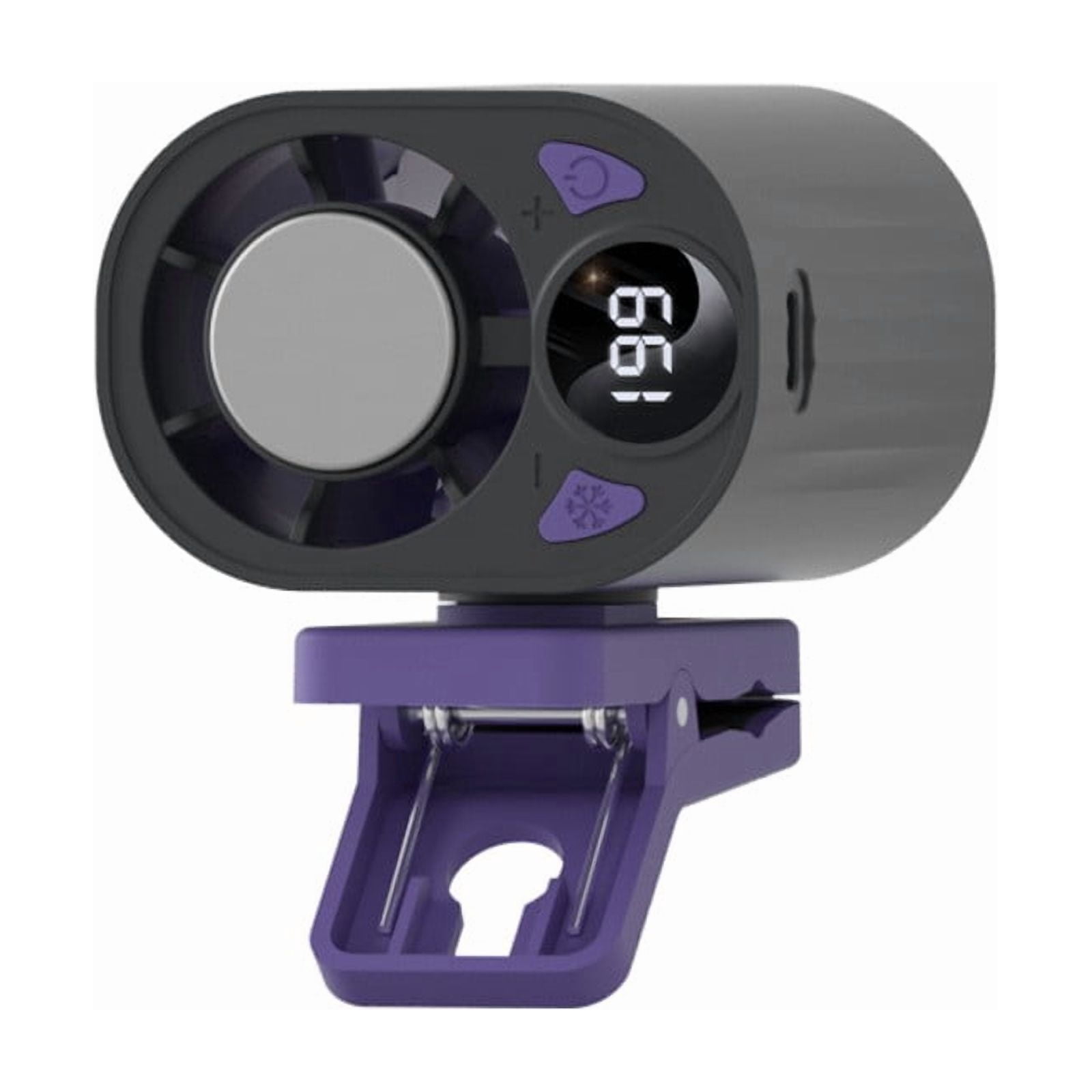 Clip on Waist Fan with Ice Cooling, Digital Display 199 Speeds USB ...