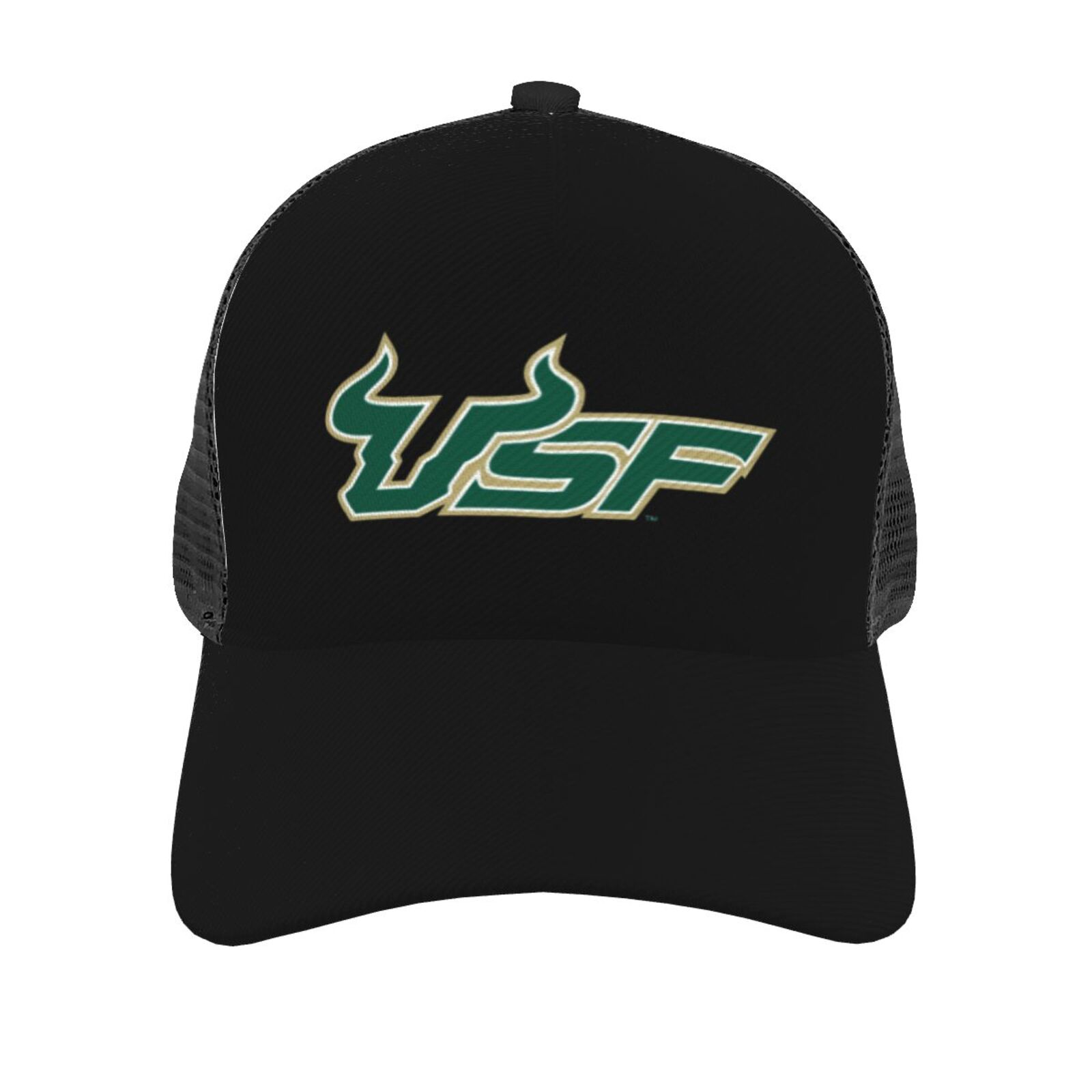 Clipart Usf Bulls Logo Curved Brim Mesh Baseball Cap Casual Sun Hat For ...