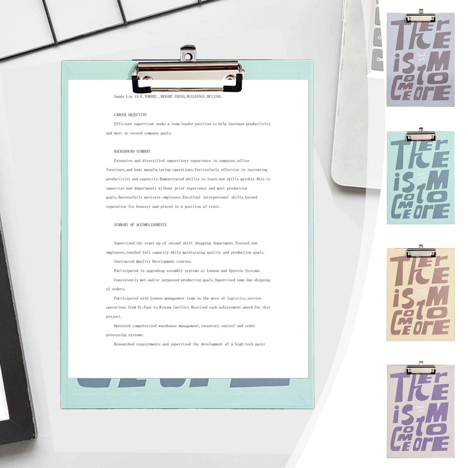 Clipboard A4 Document Board | Plastic Hardboard Clip | Decorative ...