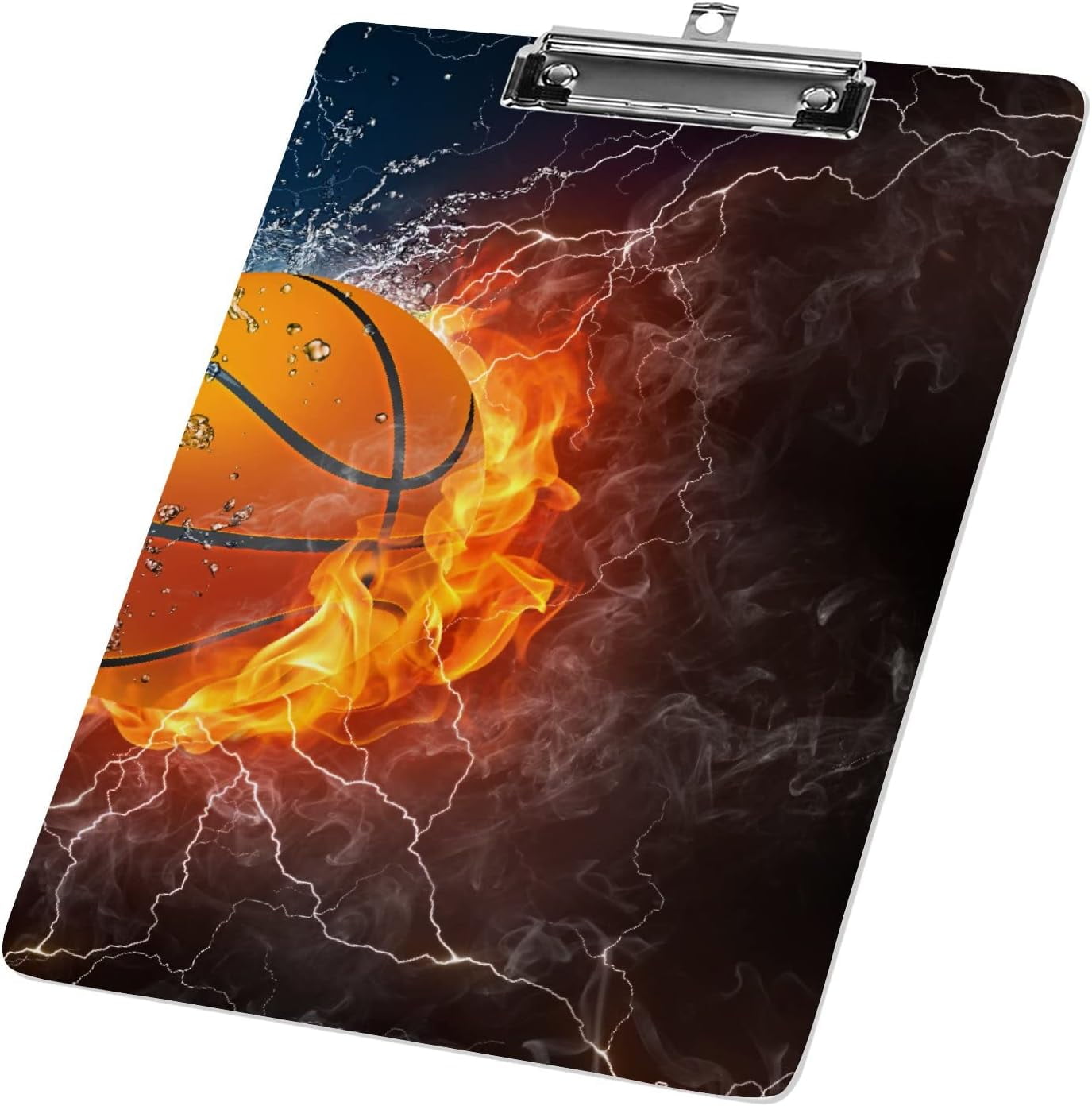 Clipboard Nursing Basketball Ball on Fire and Water Acrylic Clip Board ...