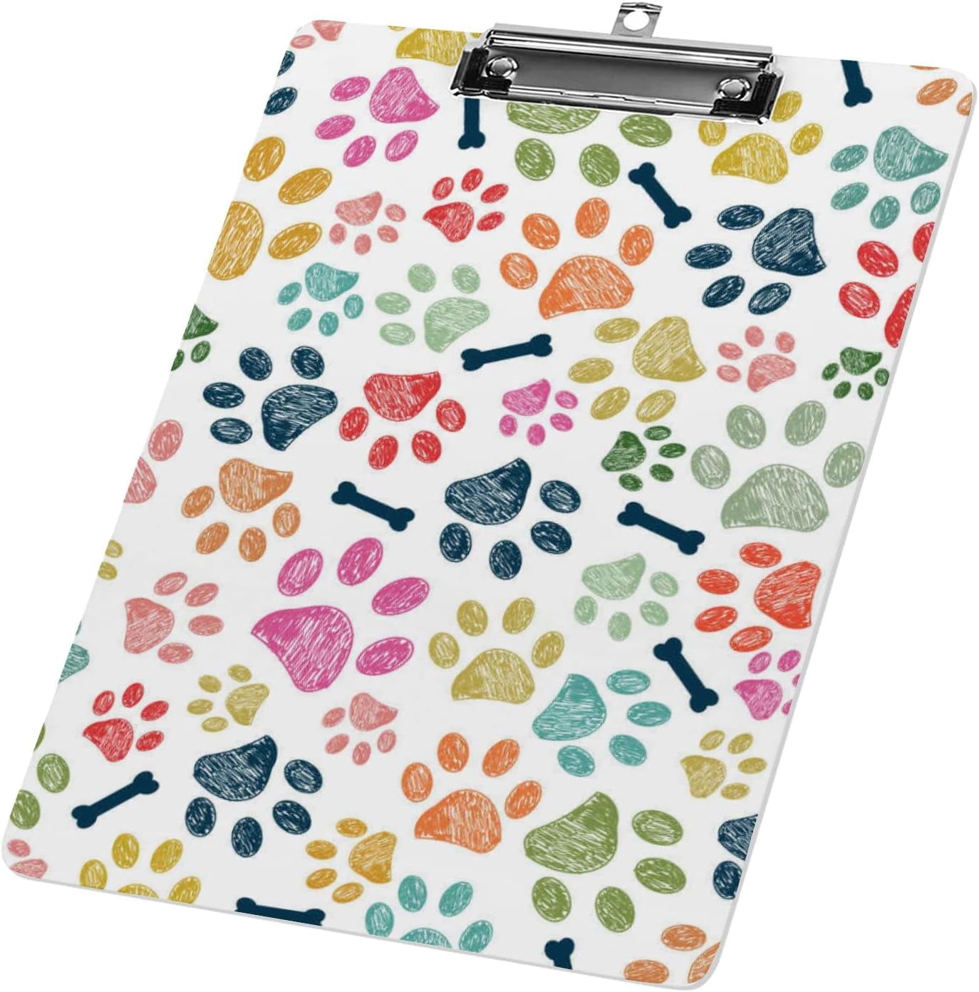 Clipboard Nursing Colorful Paw Acrylic Clip Board with Low Profile ...