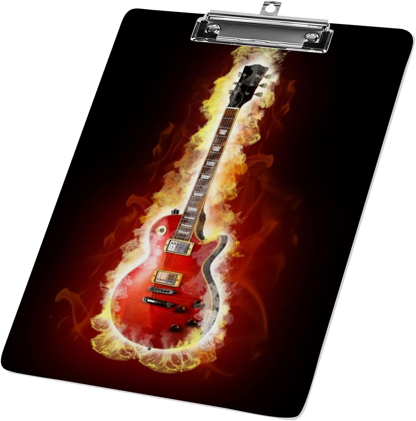 Clipboard Nursing Fire Electric Guitar Acrylic Clip Board with Low ...