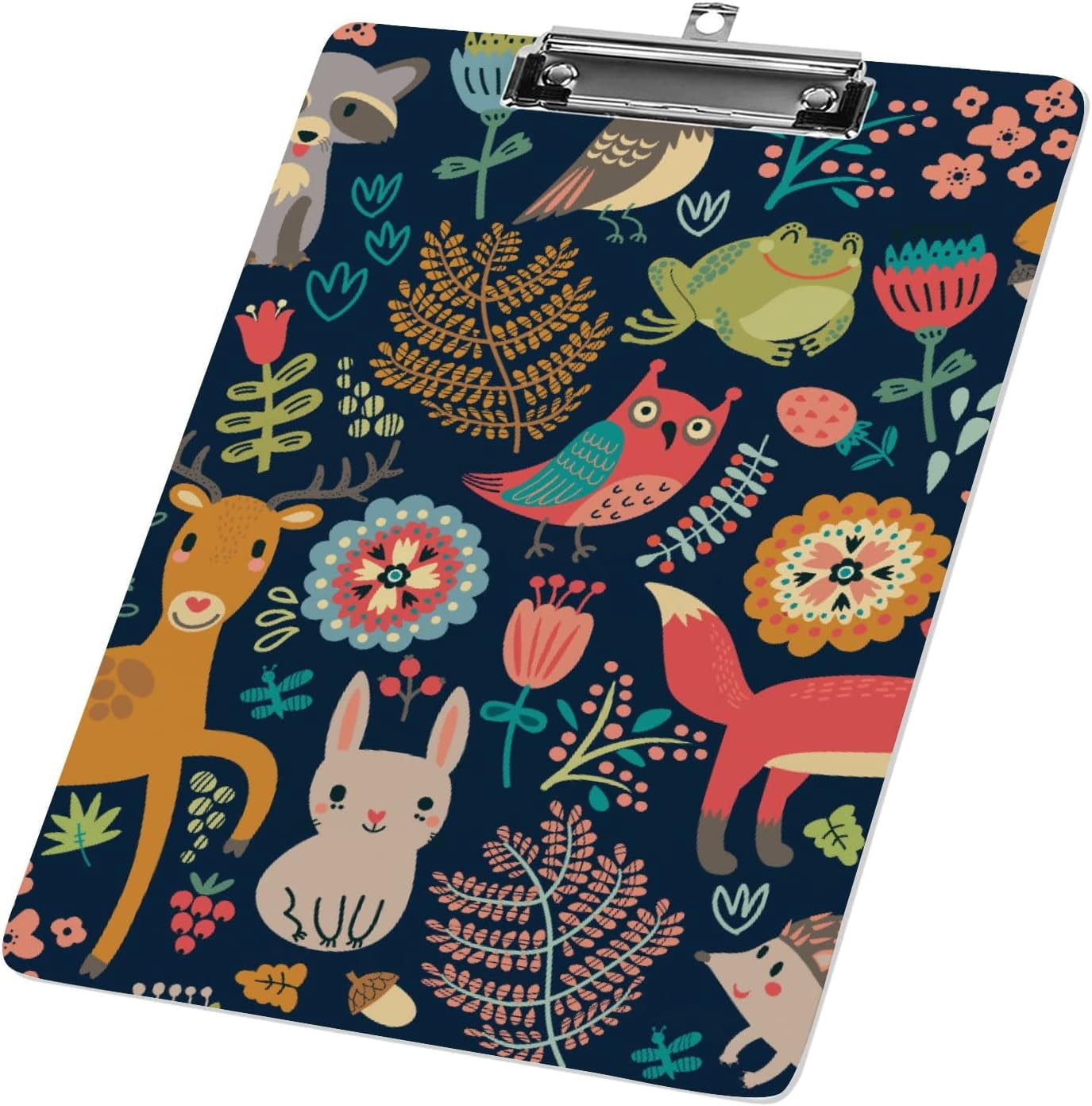 Clipboard Nursing Forest Animals and Plants Acrylic Clip Board with Low ...