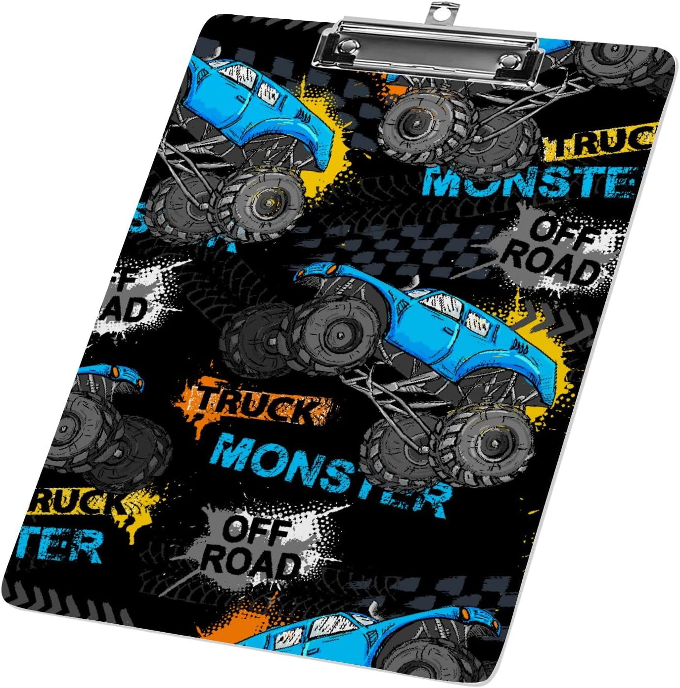 Clipboard Nursing Monster Truck Car Blue Acrylic Clip Board with Low ...