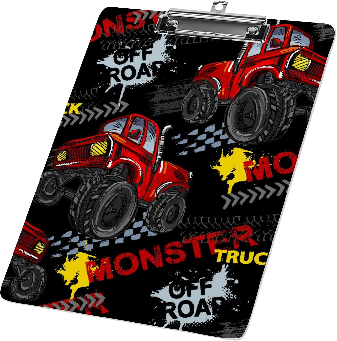 Clipboard Nursing Monster Truck Car Red Acrylic Clip Board with Low ...