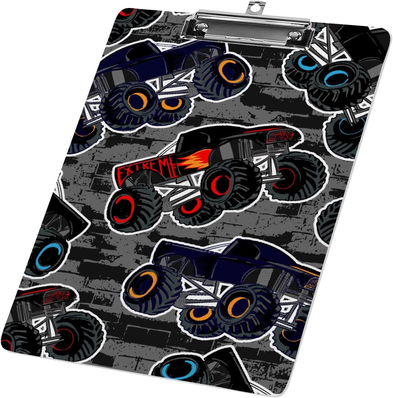 Clipboard Nursing Monster Truck Car Shabby Acrylic Clip Board with Low ...