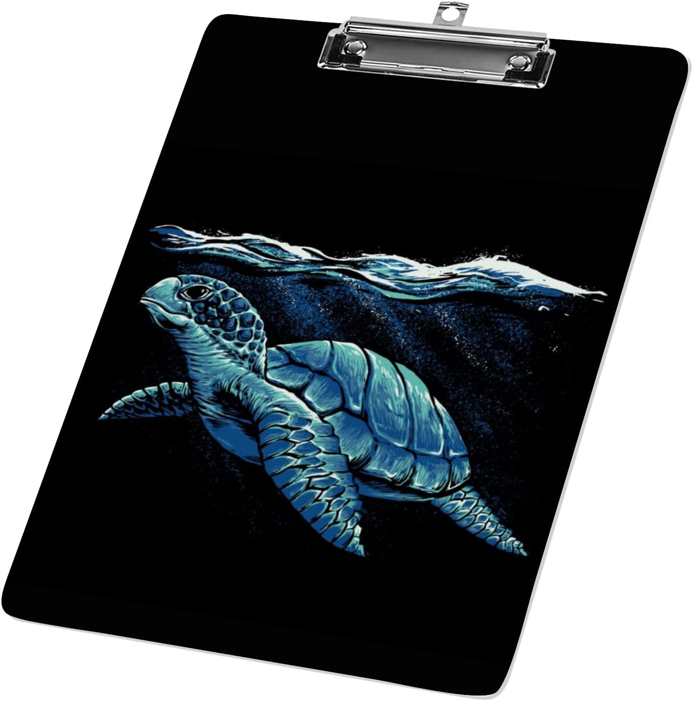Clipboard Nursing Ocean Turtle Art Acrylic Clip Board with Low Profile ...