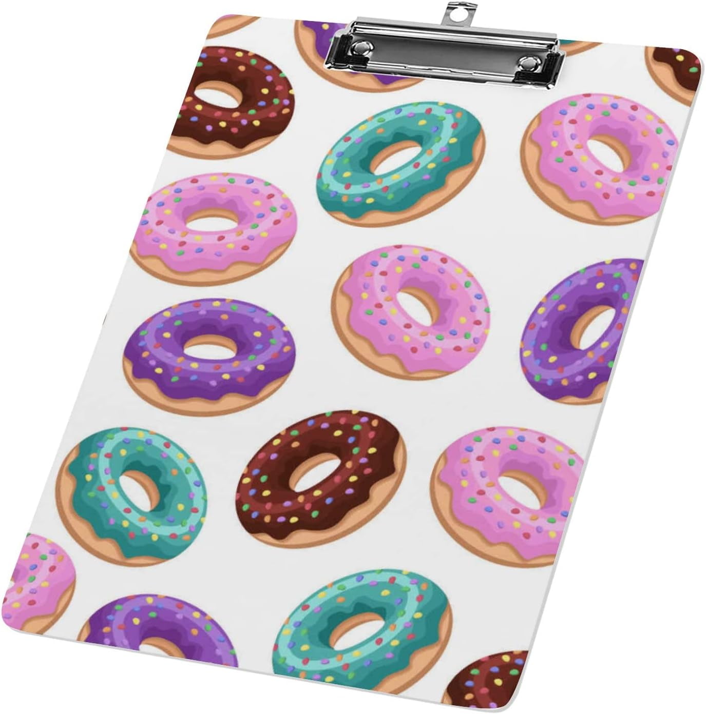 Clipboard Nursing Pink Purple Green Donuts Acrylic Clip Board with Low ...