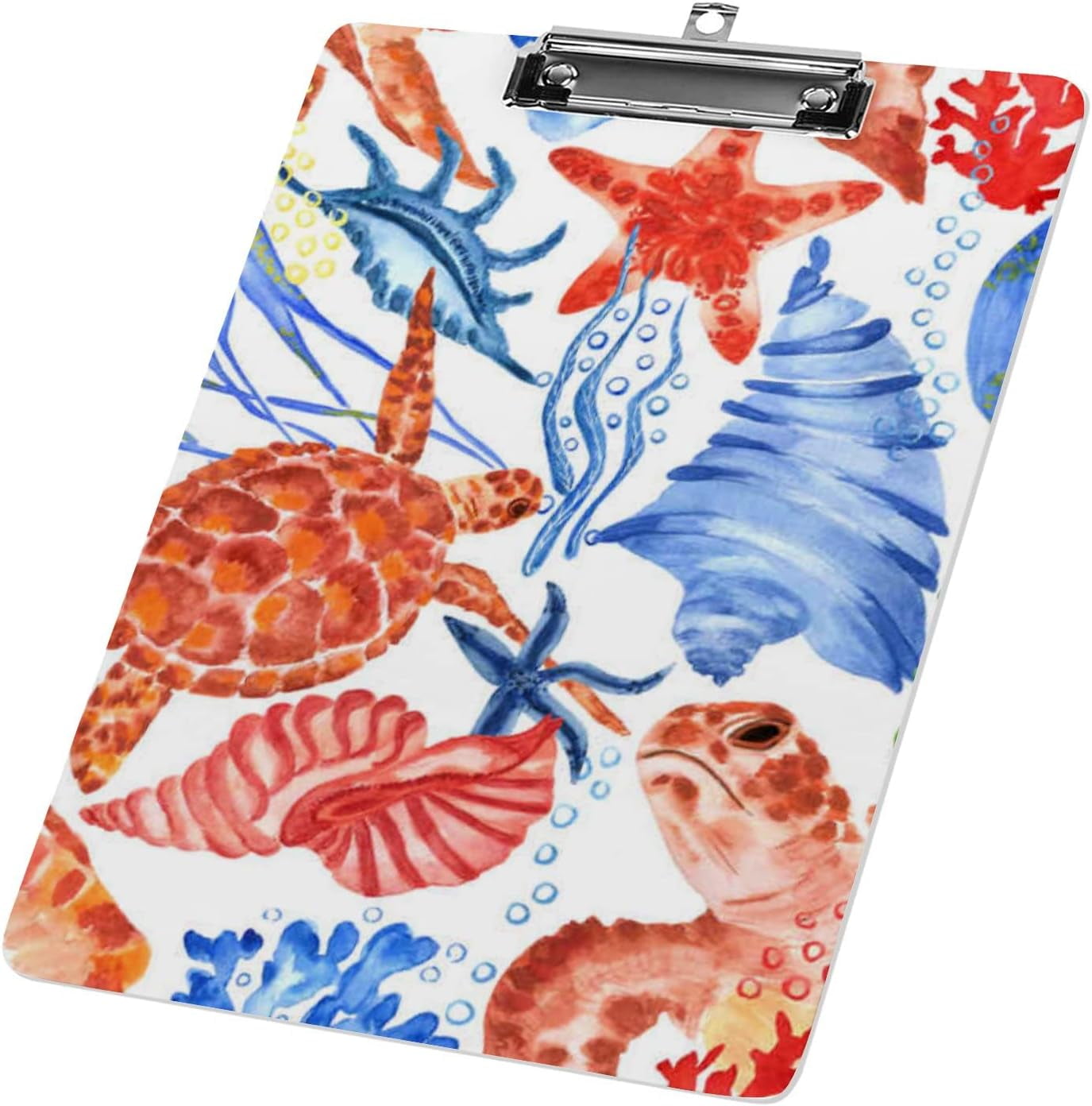 Clipboard Nursing Sea Turtle Shells Jellyfish and Corals Acrylic Clip ...
