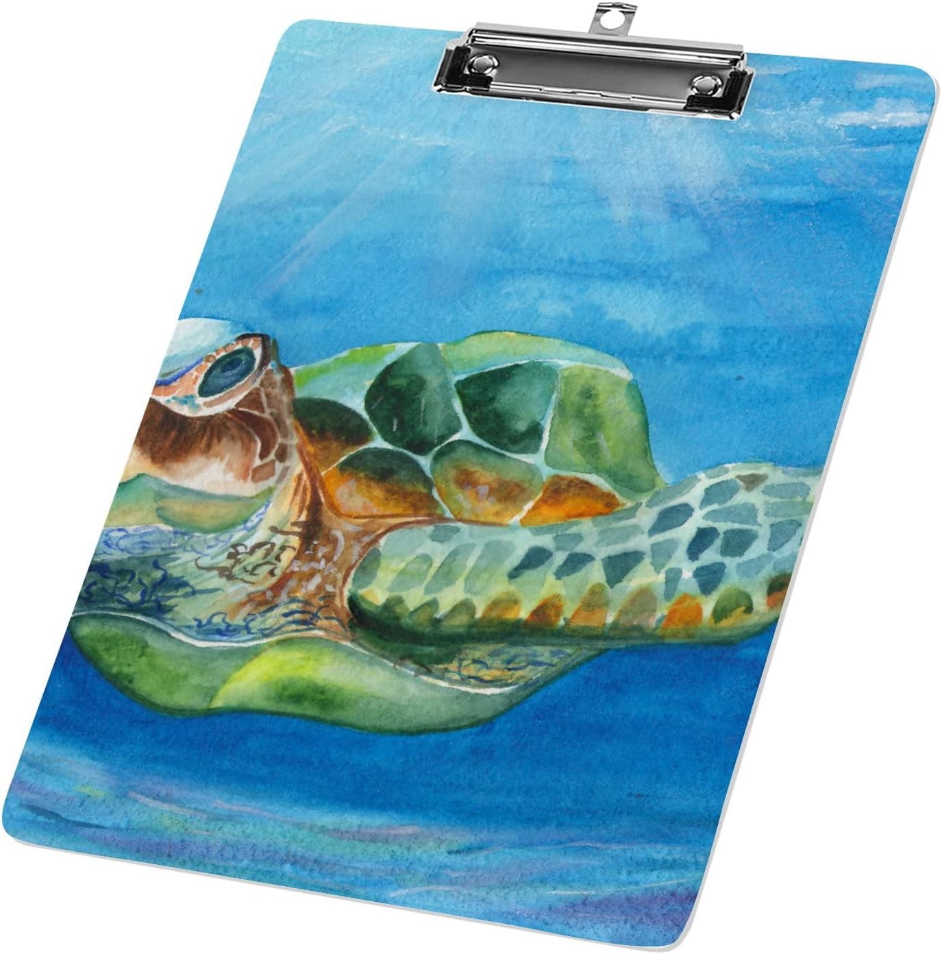 Clipboard Nursing Sea Turtle Watercolor Acrylic Clip Board with Low ...