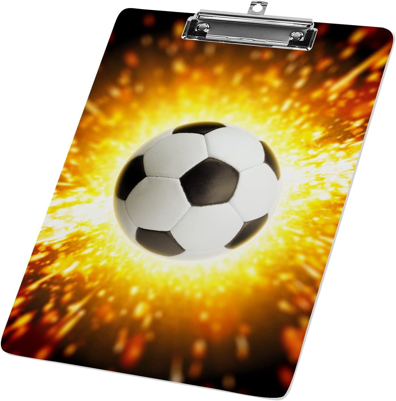 Clipboard Nursing Soccer Ball Fire Acrylic Clip Board with Low Profile ...