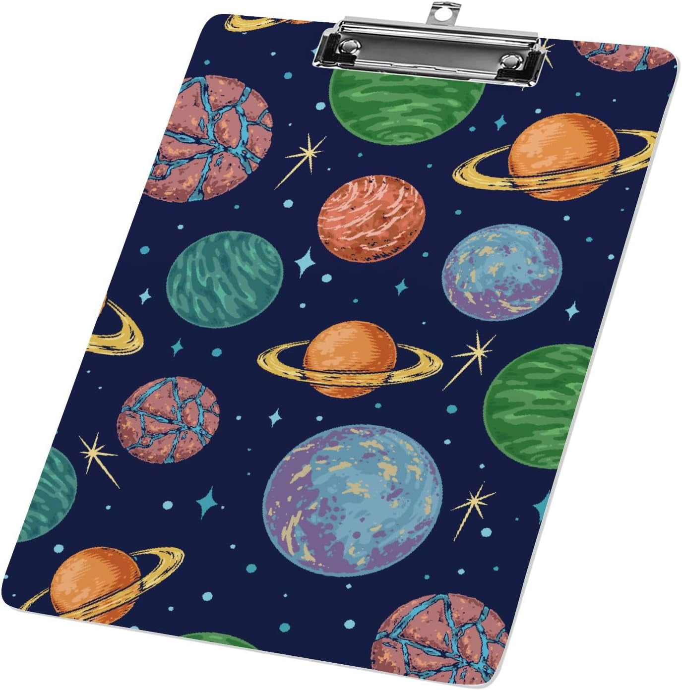 Clipboard Nursing Space Planet Colorful Acrylic Clip Board with Low ...