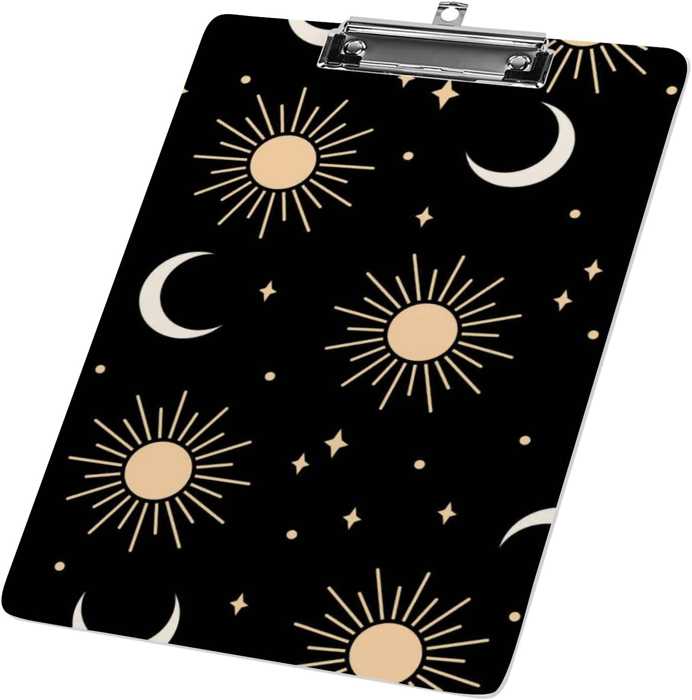 Clipboard Nursing Sun and Moon on Black Acrylic Clip Board with Low ...