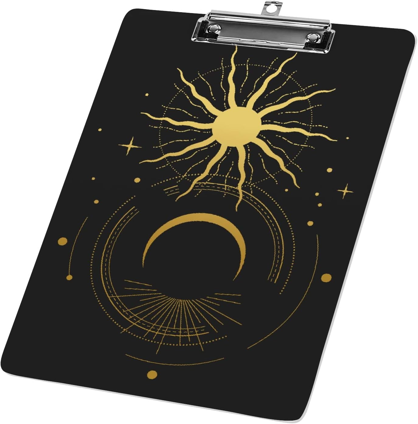 Clipboard Nursing Sun Moon Geometry Acrylic Clip Board with Low Profile ...