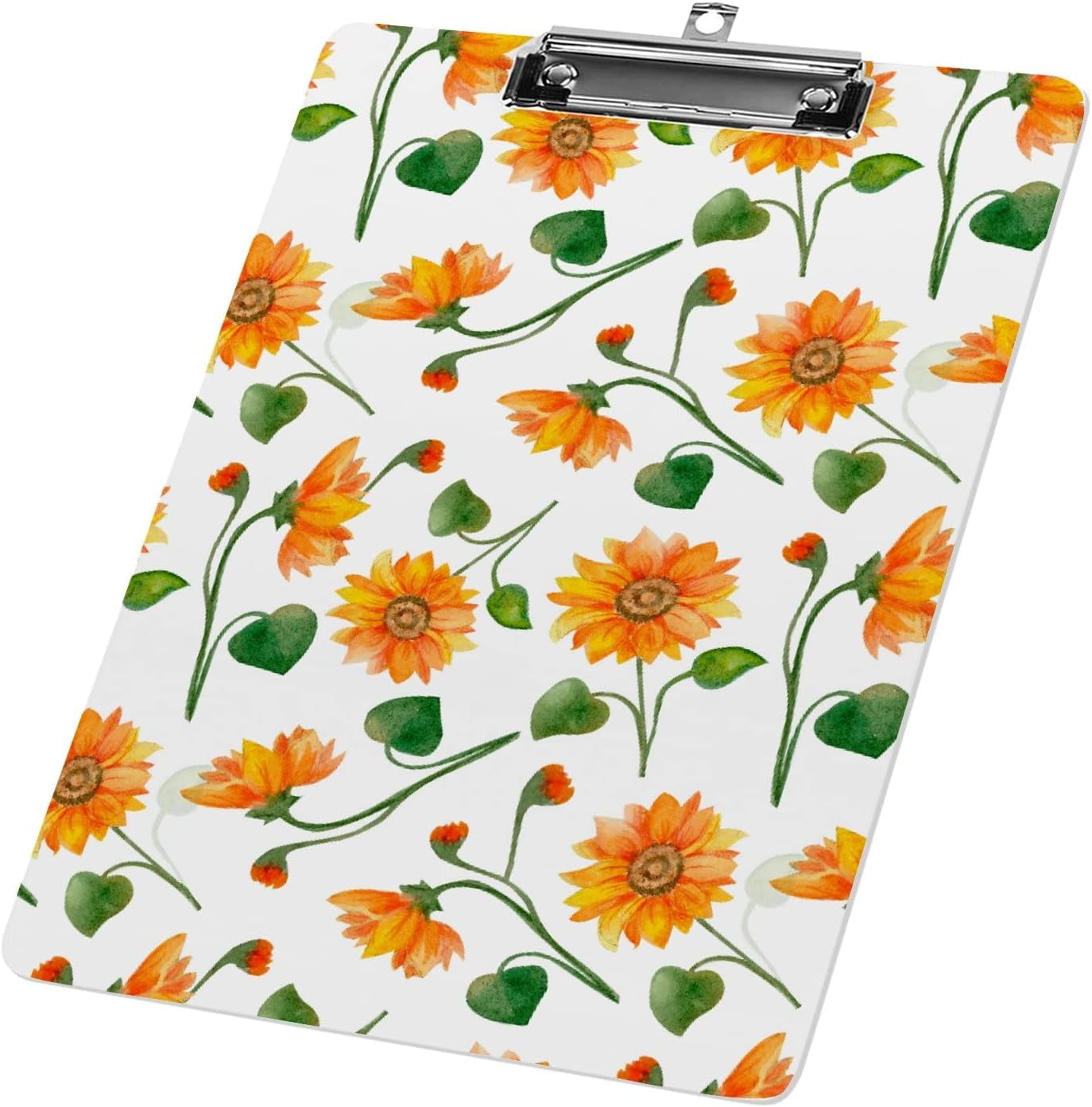 Clipboard Nursing Sunflowers Yellow Acrylic Clip Board with Low Profile ...