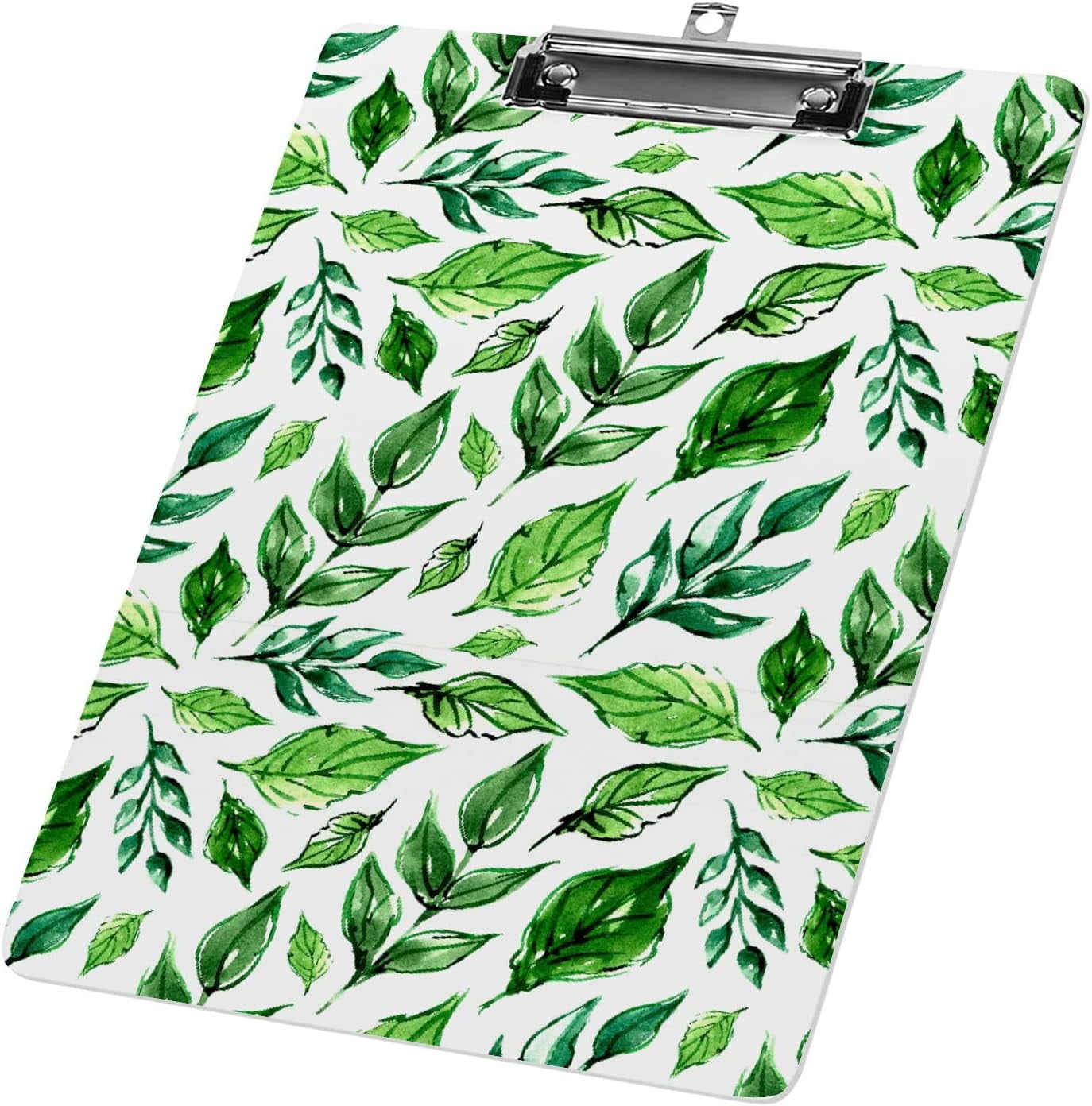 Clipboard Nursing Watercolor Green Leaves Acrylic Clip Board with Low ...