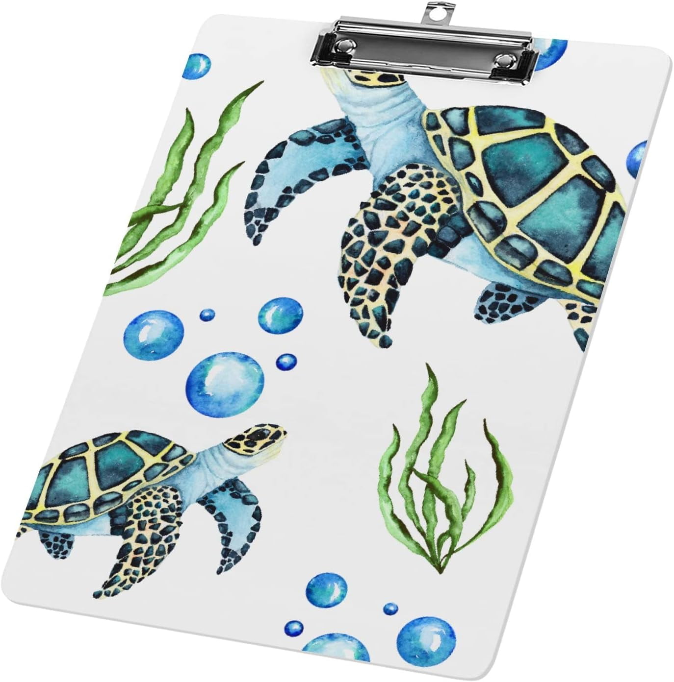 Clipboard Nursing Watercolor Sea Turtles and Bubbles Acrylic Clip Board ...