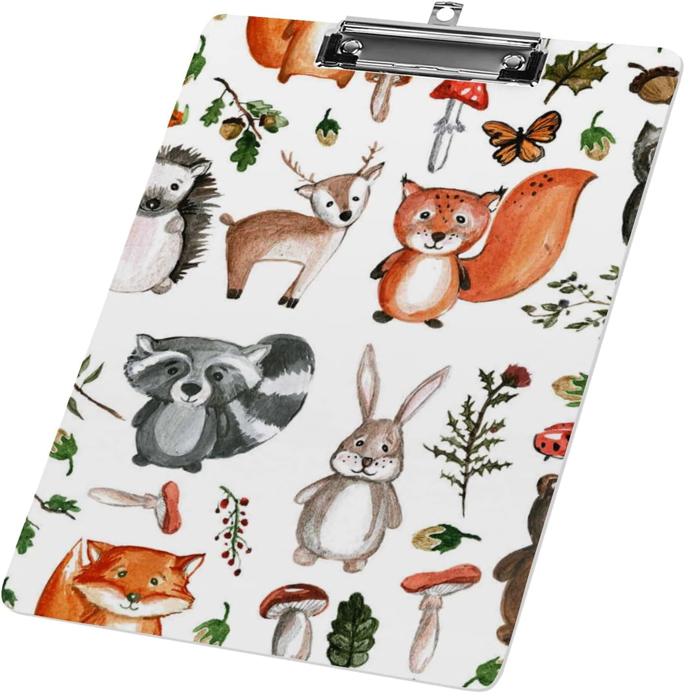 Clipboard Nursing Woodland Animals Acrylic Clip Board with Low Profile ...