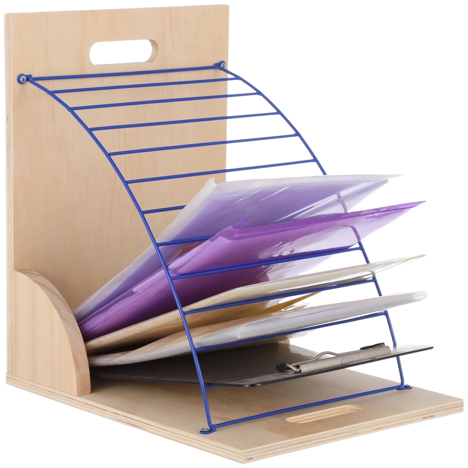 Whoaoh 1 Pc Clipboard Organizer Rack, Heavy Duty Wooden and Metal ...