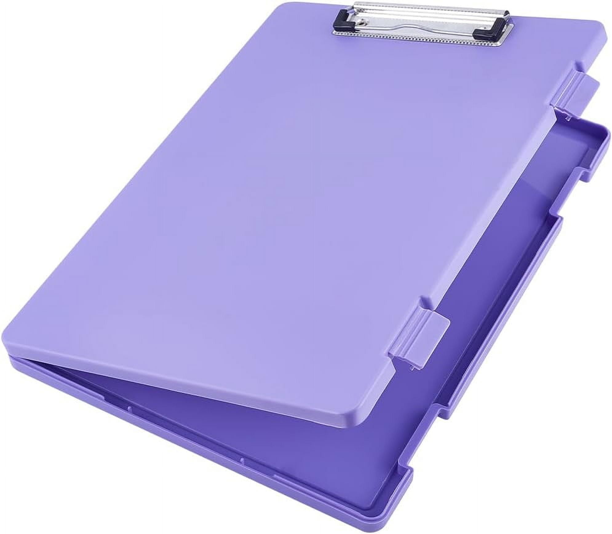 Clipboard with Storage A4 Purple Storage Folder Binder Clip Boards ...