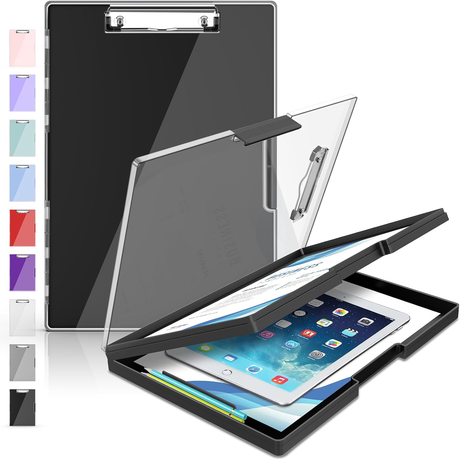 Clipboard with Storage, Heavy Duty Cleaview Clip Boards 8.5x11 with ...